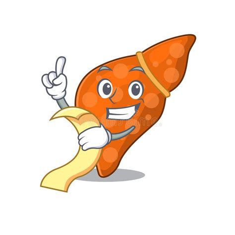 Diseño De Caracteres De Mascota Hepática Humana Con Gesto De Un Dedo