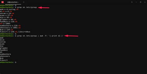 how to find out which groups a user belongs to in linux