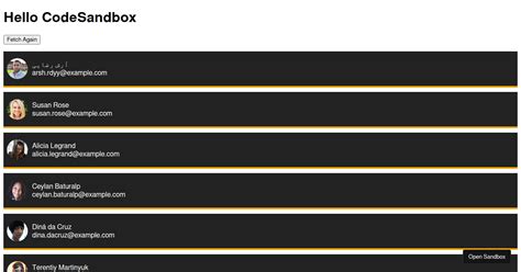 react custom hook random users codesandbox