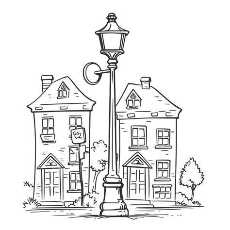 Desenho De Download Página Para Colorir Lâmpada Páginas Esboço Vetor