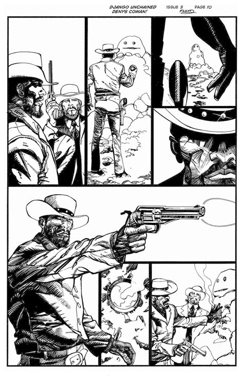 artwork django unchained comics denys cowan art