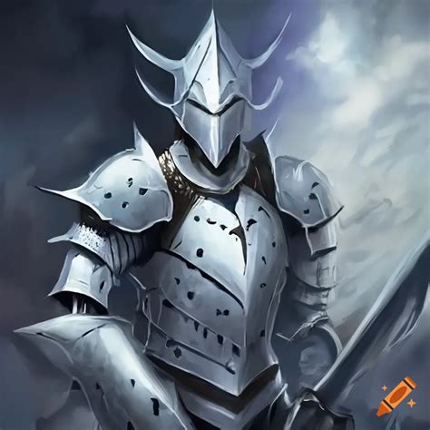 Ultimate White Shining Armored Divine Knight Fantasy Art On Craiyon