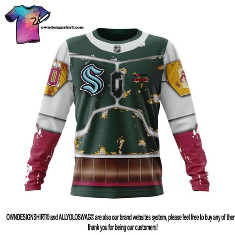 [the Best Selling] Nhl Seattle Kraken X Boba Fetts Armor Design For