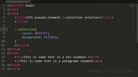css selection selector youtube