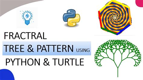 draw fractal tree and draw pattern using turtle in python l knowledge