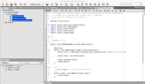 how to create a javafx gui using scene builder in netbeans