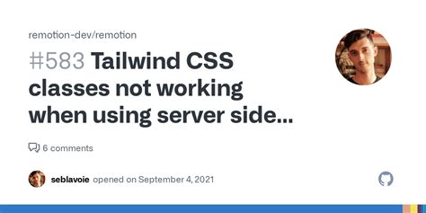 tailwind css classes not working when using server side rendering