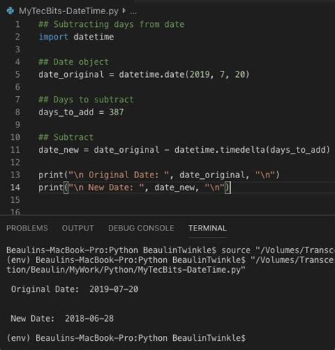 subtracting days from date in python subtraction python dating