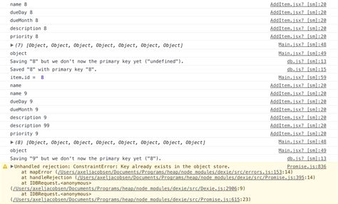 javascript auto incrementing primary key is not being incremented