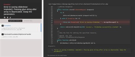 php implode passing glue string after array is deprecated swap