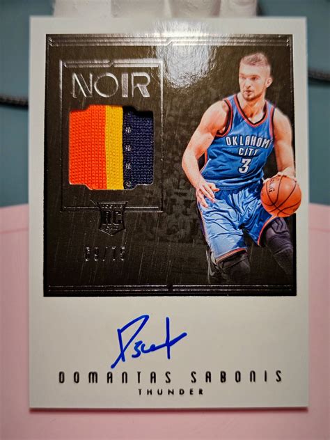 2016 17 Panini Noir Domantas Sabonis Rc 诺尔系列 彩色竖版 Rpa 75编 新秀rc Patch 签字