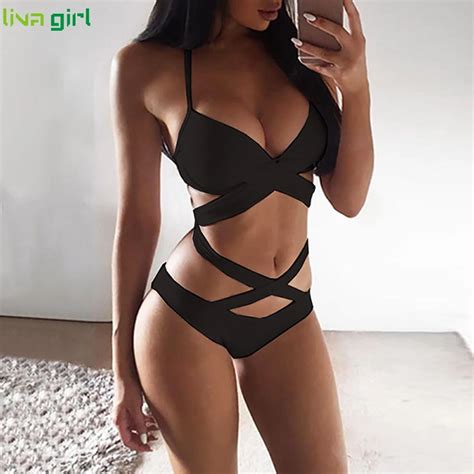 Buy Liva Girl Sexy Bandage Bikini New Arrival Push Up