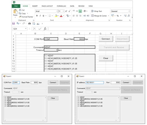 sample program for communication with hioki products hioki