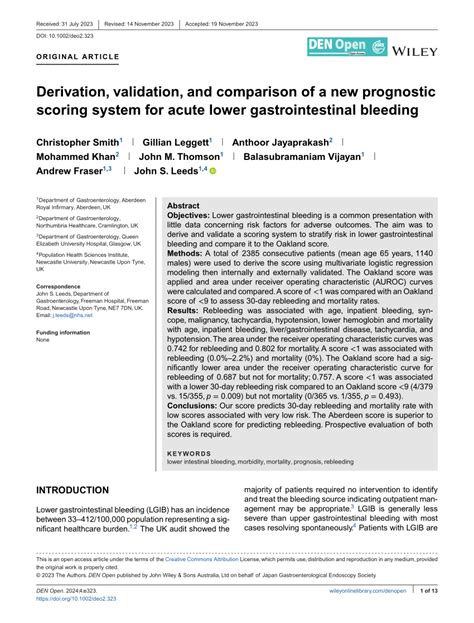 Pdf Derivation Validation And Comparison Of A New Prognostic