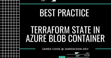 best practice terraform state in azure blob container