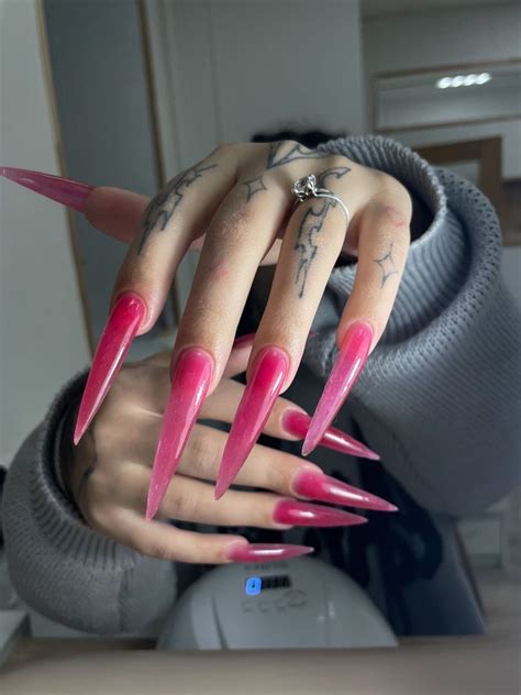 Pink Stiletto Nails Classy Acrylic Nails Bling Acrylic Nails Purple