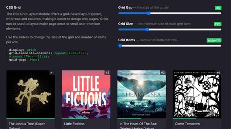 a simple and responsive example of css grid with vuejs and