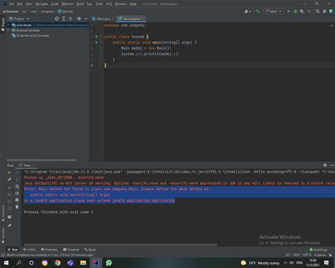 java i cannot use multiple classes in intellij stack