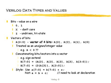 signed data type in verilog