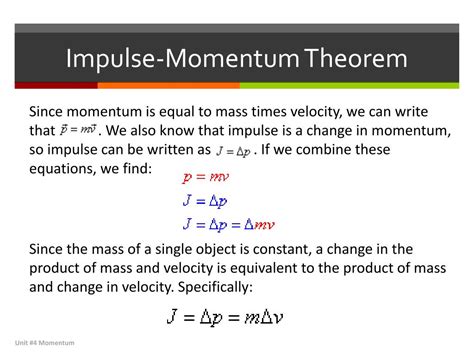 Ppt Unit 4 Momentum – Impulse And Momentum Powerpoint Presentation