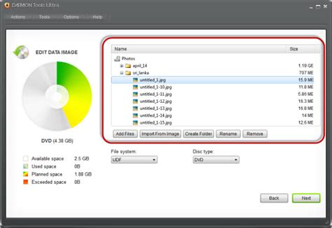 how to create an iso image from files using daemon tools ultra