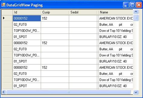 Paging Datagridview In Windows Forms Applications Sou