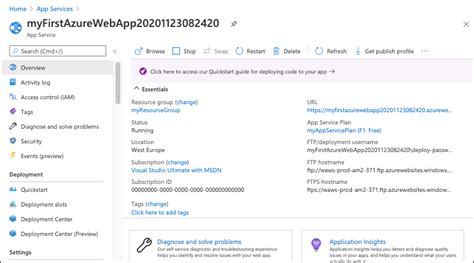 quickstart deploy an asp web app azure app service microsoft learn