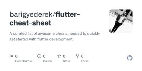 github barigyederek flutter cheat sheet a curated list of awesome