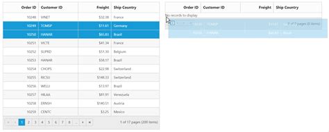 row with grid widget for syncfusion essential js