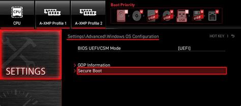 Как включить Secure Boot на Msi