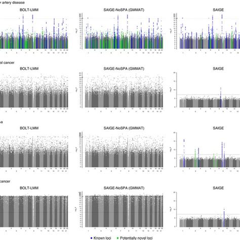 Quantile Quantile Plots Of Gwas Results For Four Binary Phenotypes With
