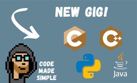 code your c cpp python or java program by codemadesimple fiverr