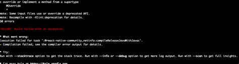 execution failed for task react native community netinfo