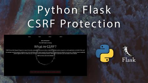 python flask csrf protection and attack demo youtube