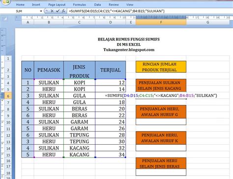 excel dan rumus microsoft excel rumus excel sumif beda sheet