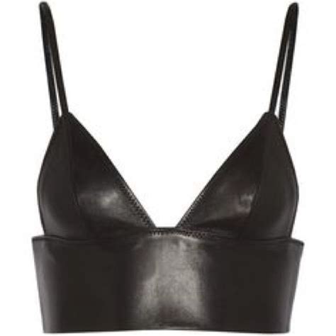 Faux Leather Bralette Crop Top Moda In Pelle Stile Di Moda Stivali