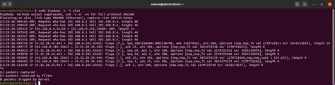 tcpdump command in linux with examples geeksforgeeks