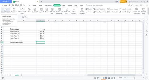 Net Present Value Calculation In Excel Npv Function Wps Office Academy