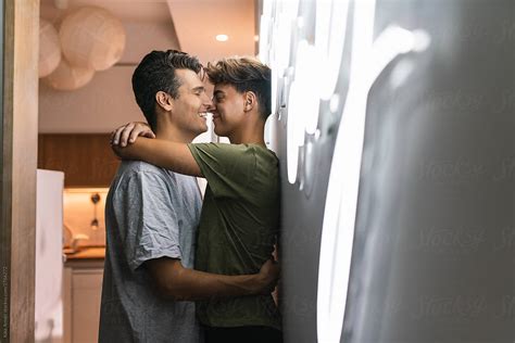 Gay Male Couple Face To Face By Stocksy Contributor Kike Arnaiz