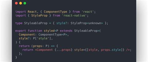 writing a styled hoc for react native using typescript dev community