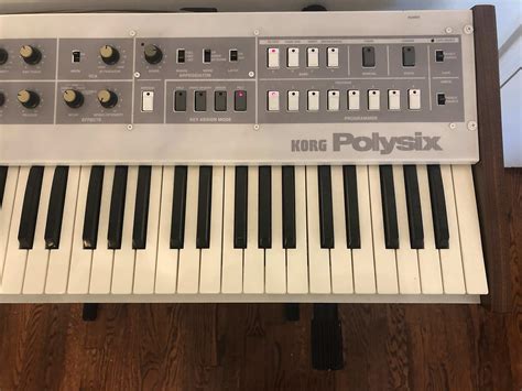 matrixsynth custom white korg polysix analog polyphonic synth
