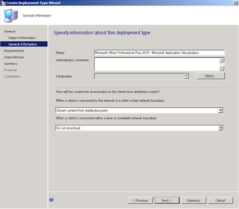Sccm 2012 How To Create Deployment Type For Applications In Sccm