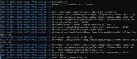 node js protocol connection lost node mysql stack overflow