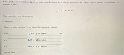 solved use the first derivative to find all critical points