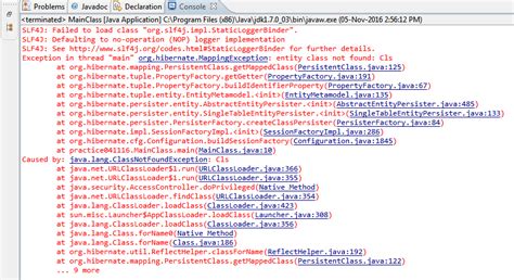 java geting entity class not found error while mapping classes to