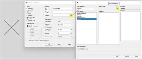 how to add x y coordinates to block attribute in autocad autocad