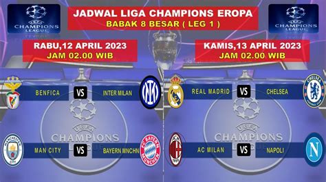 Jadwal 8 Besar Liga Champions Live Sctv Man City Vs Bayern Ac Milan