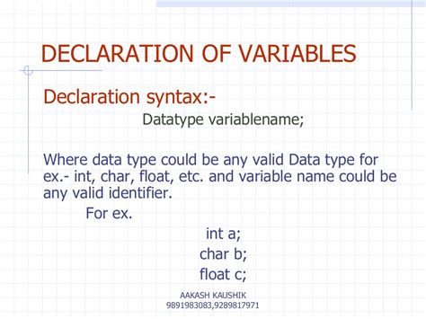 c programming unit 3 variables data types
