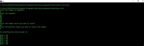 java program to insert an element in an array codedost