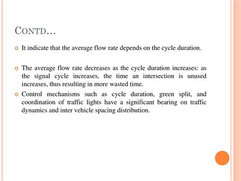 Ppt Traffic Flow Models For Road Networks Powerpoint Presentation
